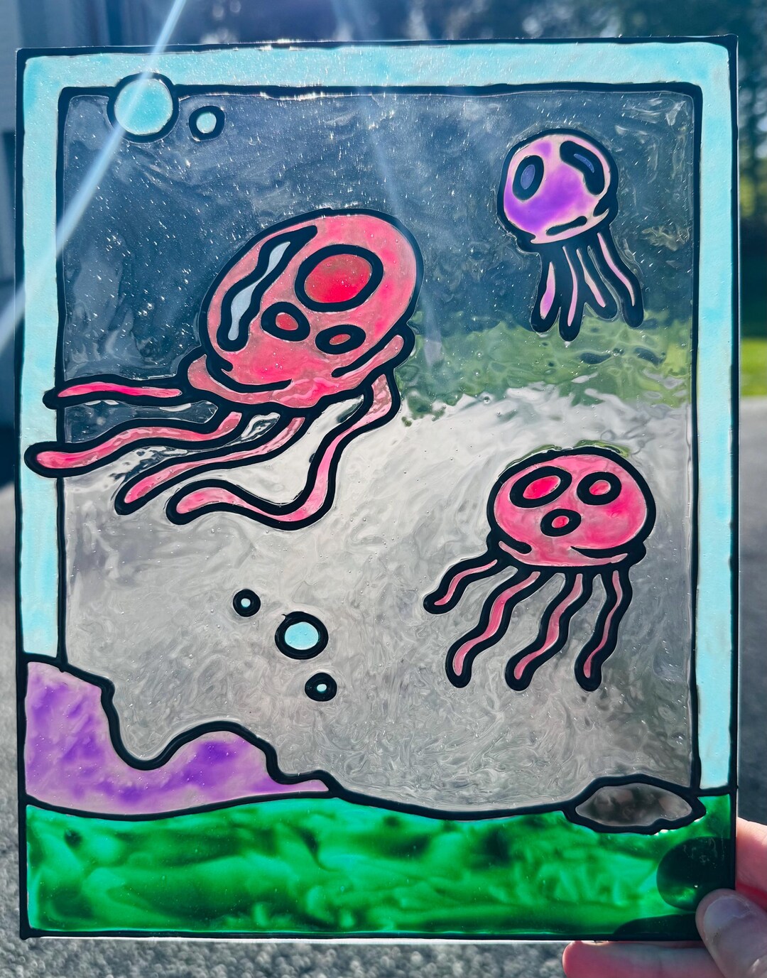 Spongebob Squarepants Jellyfish Fields - Retro Cartoon Acrylic Faux ...