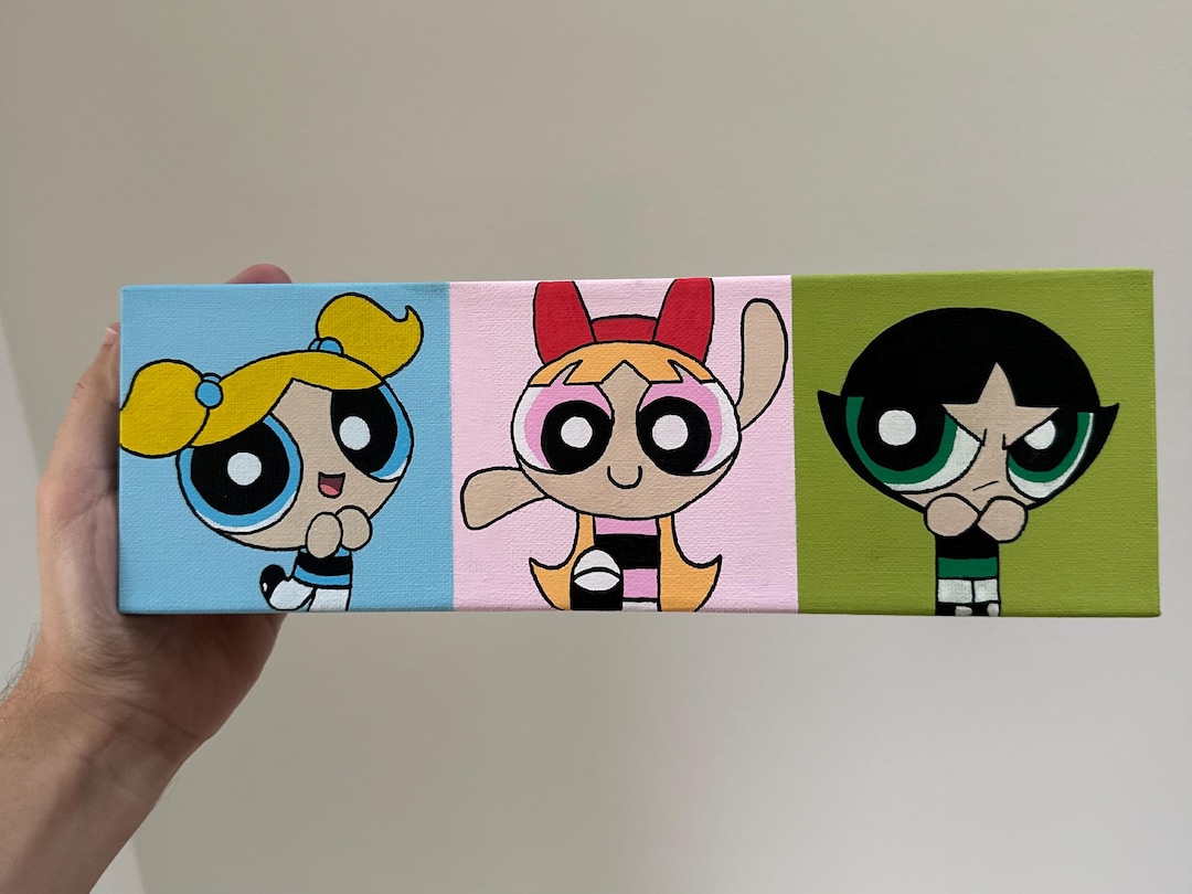 The Powerpuff Girls Collage Featuring Bubbles, Blossom, and Buttercup ...