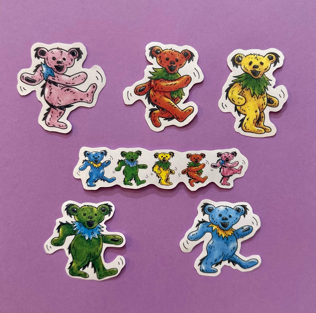 Dancing Bears Sticker Collection (grateful Dead) - Etsy
