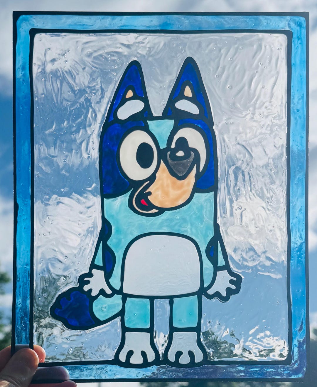 Bluey - Kids Cartoon - 8x10 Acrylic Faux Stained Glass Window/wall Art ...