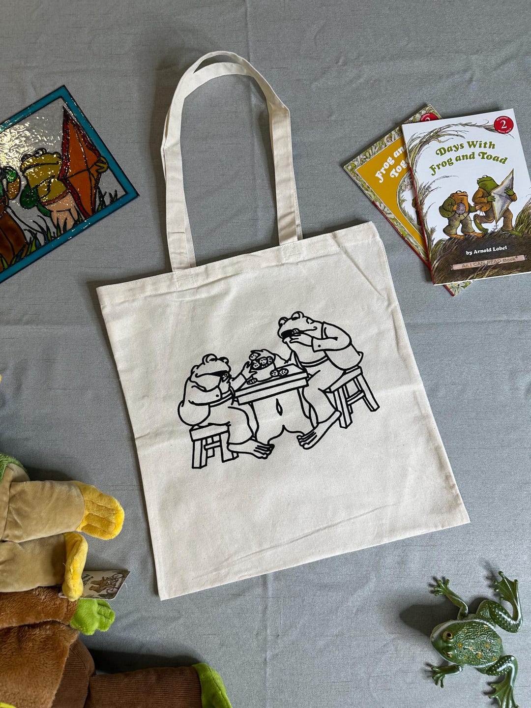 Frog and Toad Eating Cookies - Storybook Classics - Hand Screen Printed ...