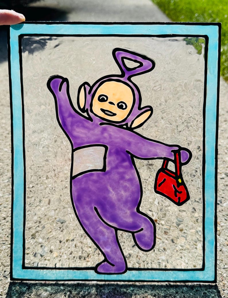 Tinky-winky - Teletubbies - PBS Kids - 8 X 10 Acrylic Faux Stained ...
