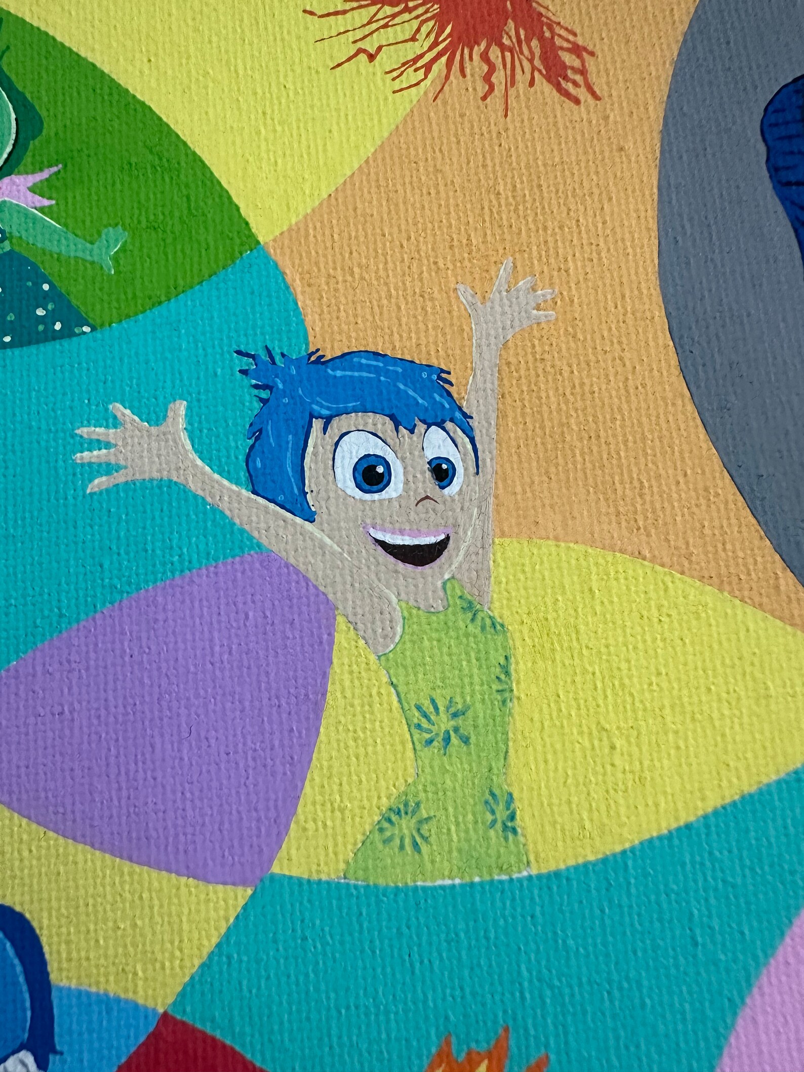 Inside Out 2 (emotions) Hand-painted & Posca - Joy, Sadness, Anger ...