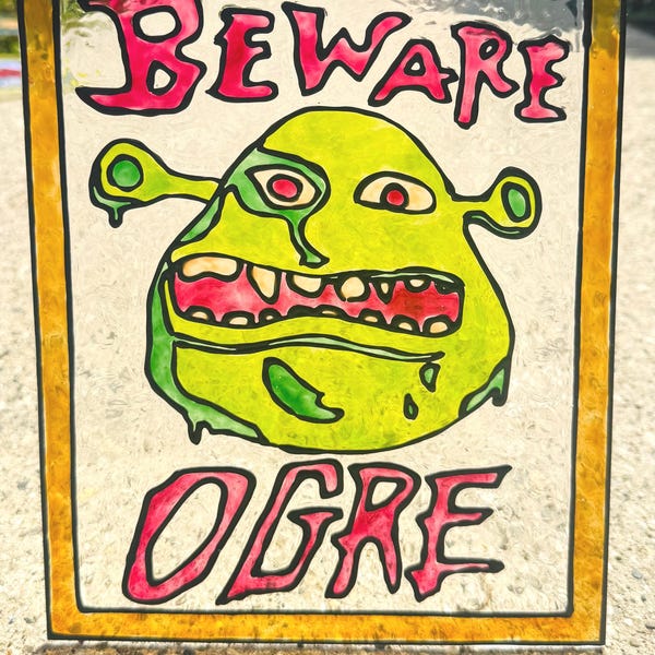 Beware Ogre Shrek Sign - Etsy