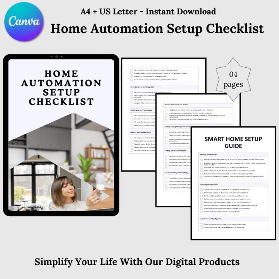 Home Automation Setup Checklist, Smart Devices Installation Guide ...