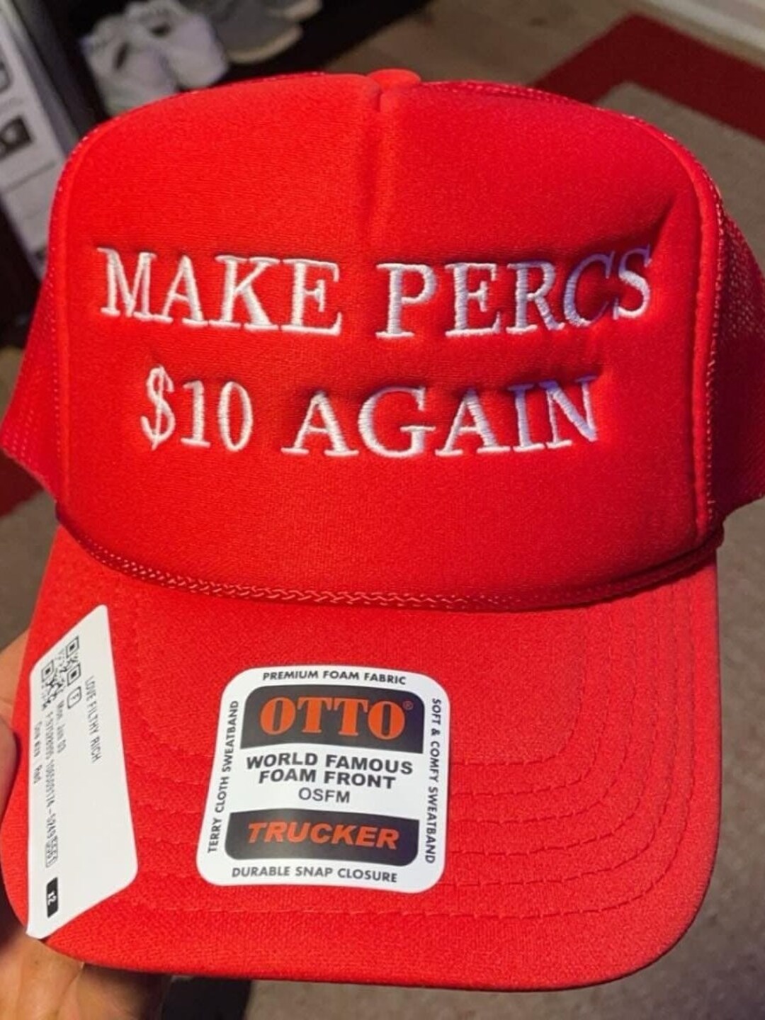 Make Percs 10 Again Trucker Hat Bold Statement Cap Unique & Trendy ...