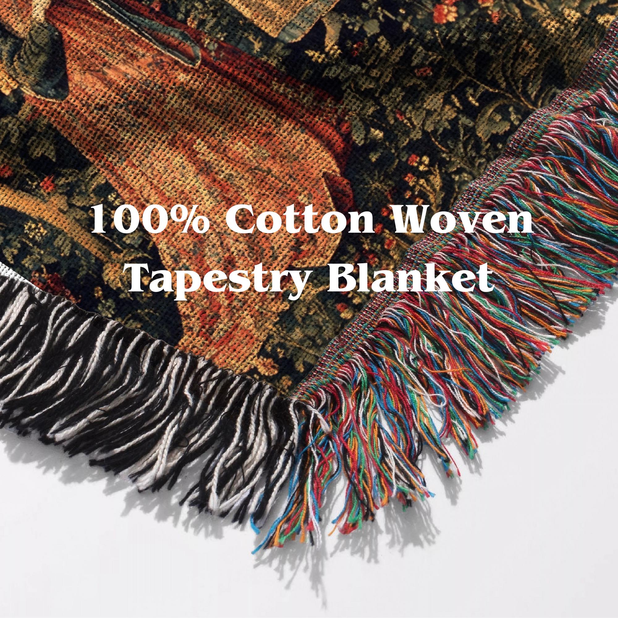 Medieval Tapestry Woven Blanket - Castle Home Decor, King Queen Blanket ...
