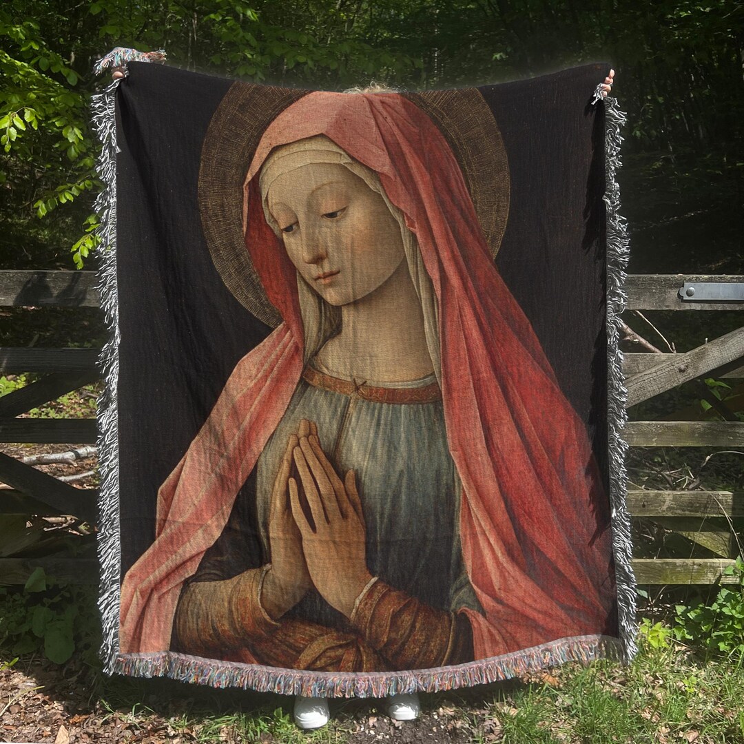 Medieval Christian Tapestry Woven Blanket - Religious Home Decor ...