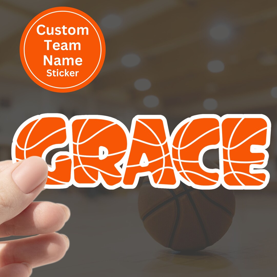 Custom Basketball Team Sticker Set of 10+ Waterproof Basketball Sticker ...