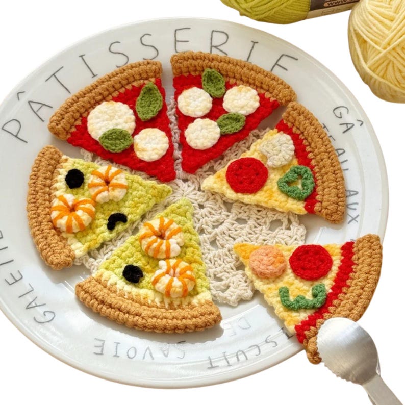 Pizza Slice Crochet Pattern Toy Food Amigurumi Pattern PDF Easy ...