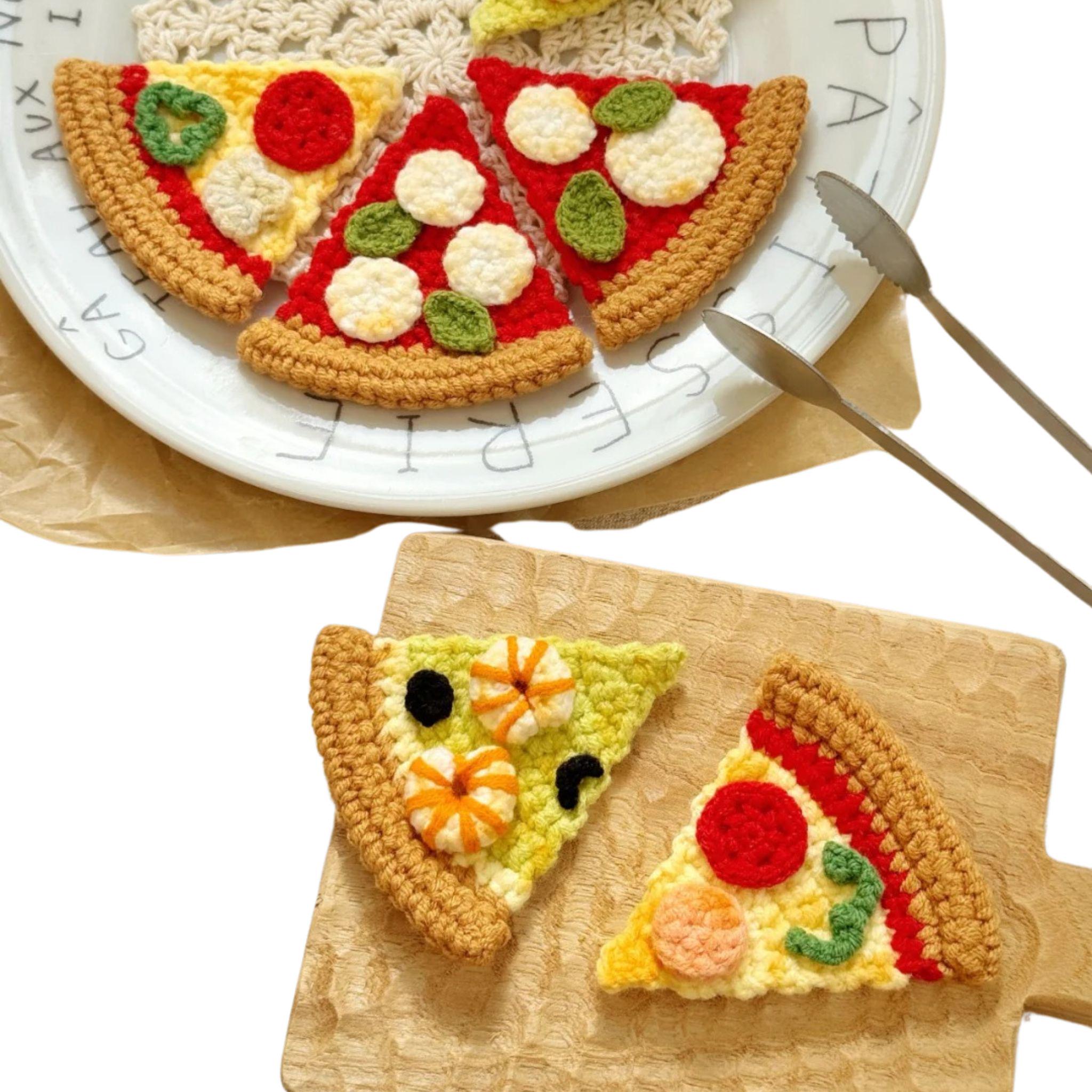 Pizza Slice Crochet Pattern Toy Food Amigurumi Pattern PDF Easy ...