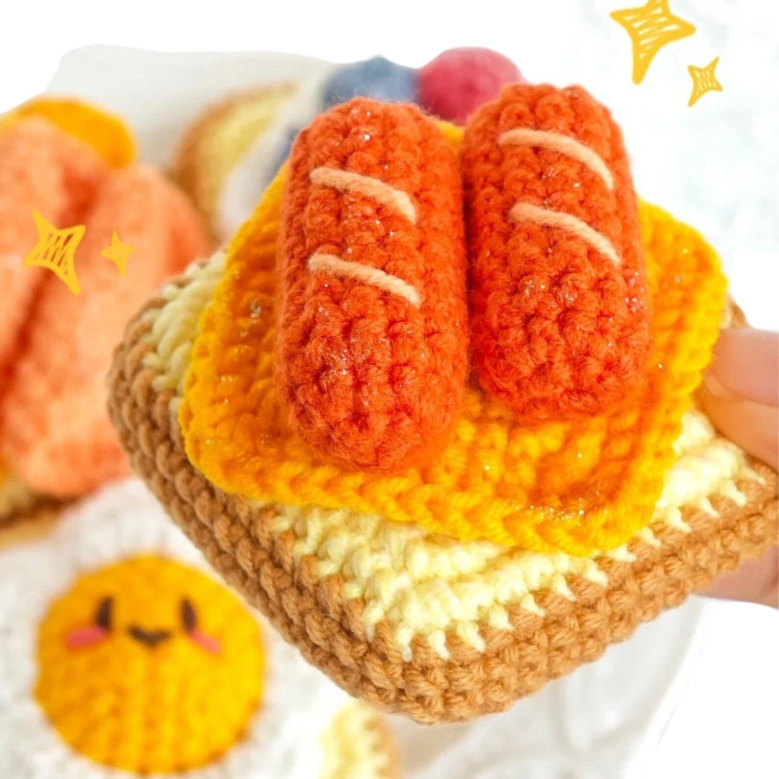 Crochet Mini Toast Amigurumi Pattern: 4-in-1 PDF E-book (digital ...