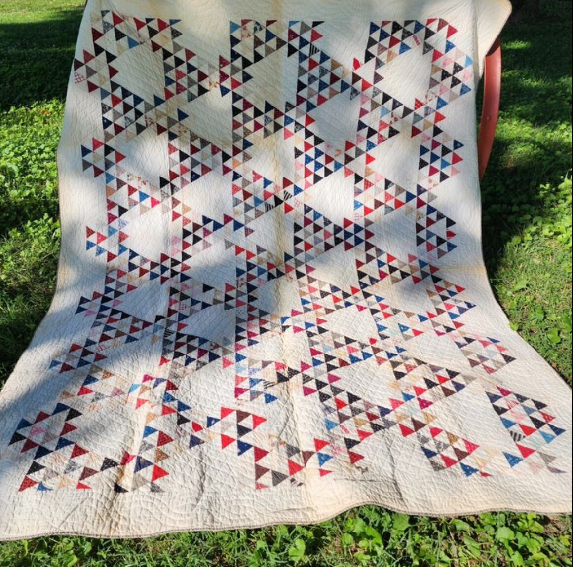 1876 Duck and Duckling Antique Quilt, Hand Stitched, Sewn, Bound ...