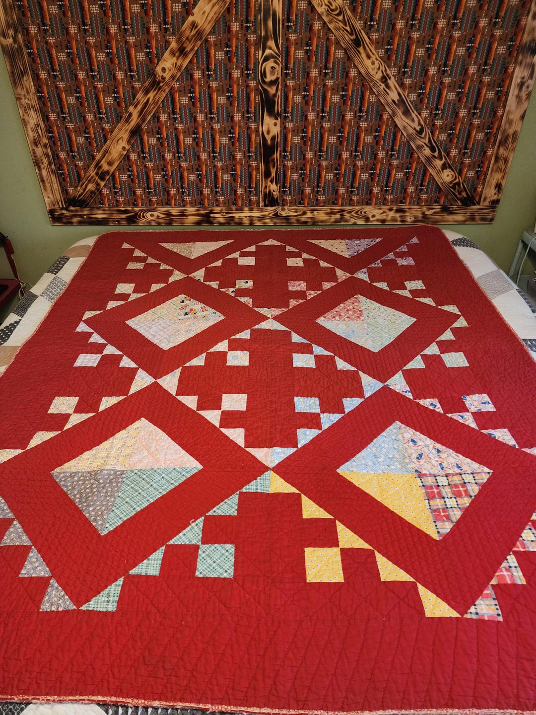 1940s Vintage Southern Quilt Handcrafted Patchwork Quilt From NC Estate ...
