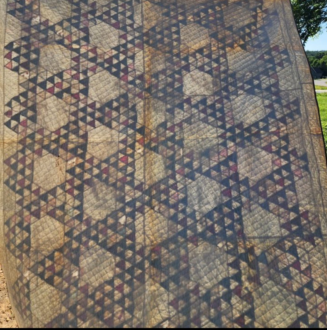 1876 Duck and Duckling Antique Quilt, Hand Stitched, Sewn, Bound ...