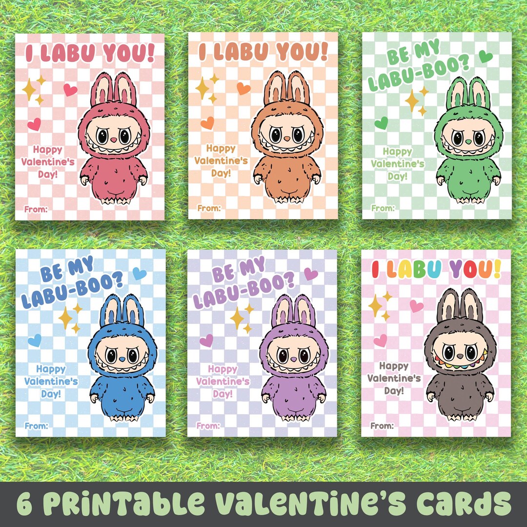 Little Monster Valentine's Day Cards for Kids, Printable Valentine ...