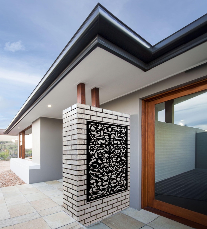 Metal Room Divider Aluminum Privacy Panel, Indoor Outdoor Screen ...