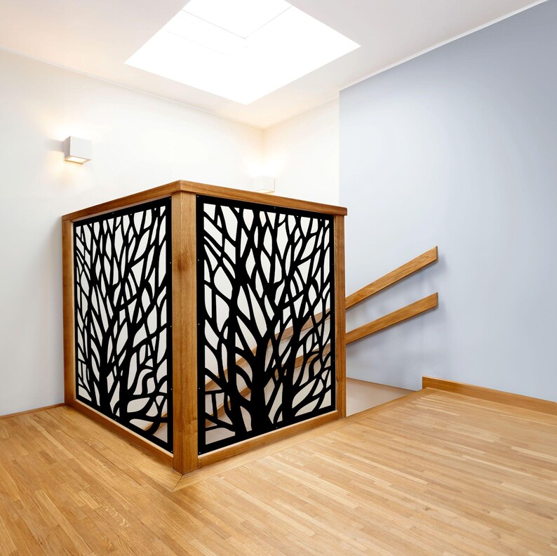 Luxury Tree Branch Privacy Panel, Designer Garden Metal Screen ...