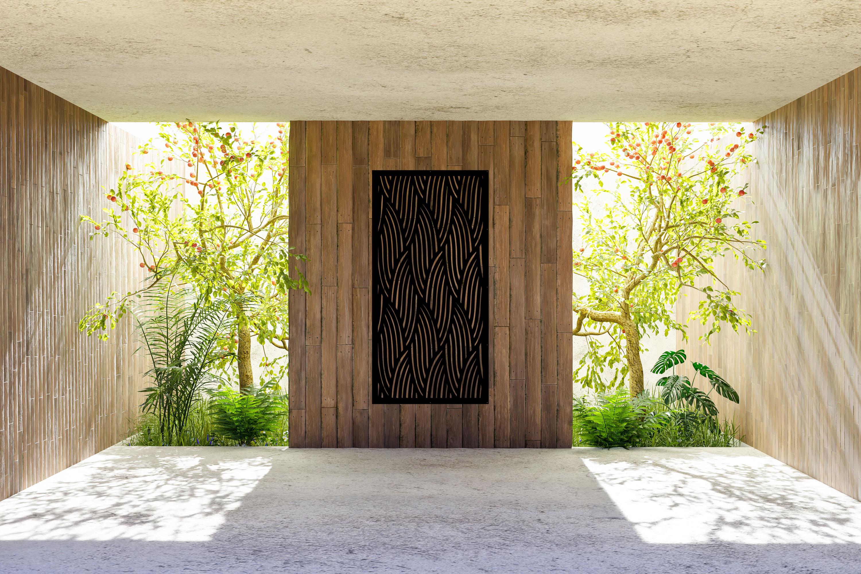 Metal Garden Art Panels, Mid-century Privacy Screens, Outdoor Divider ...