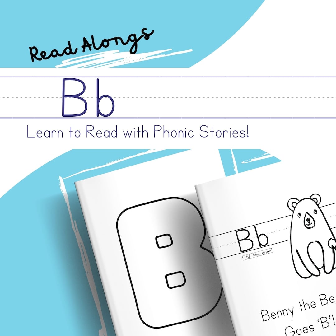 Letter B Short Stories for Coloring and Learning to Read - Etsy