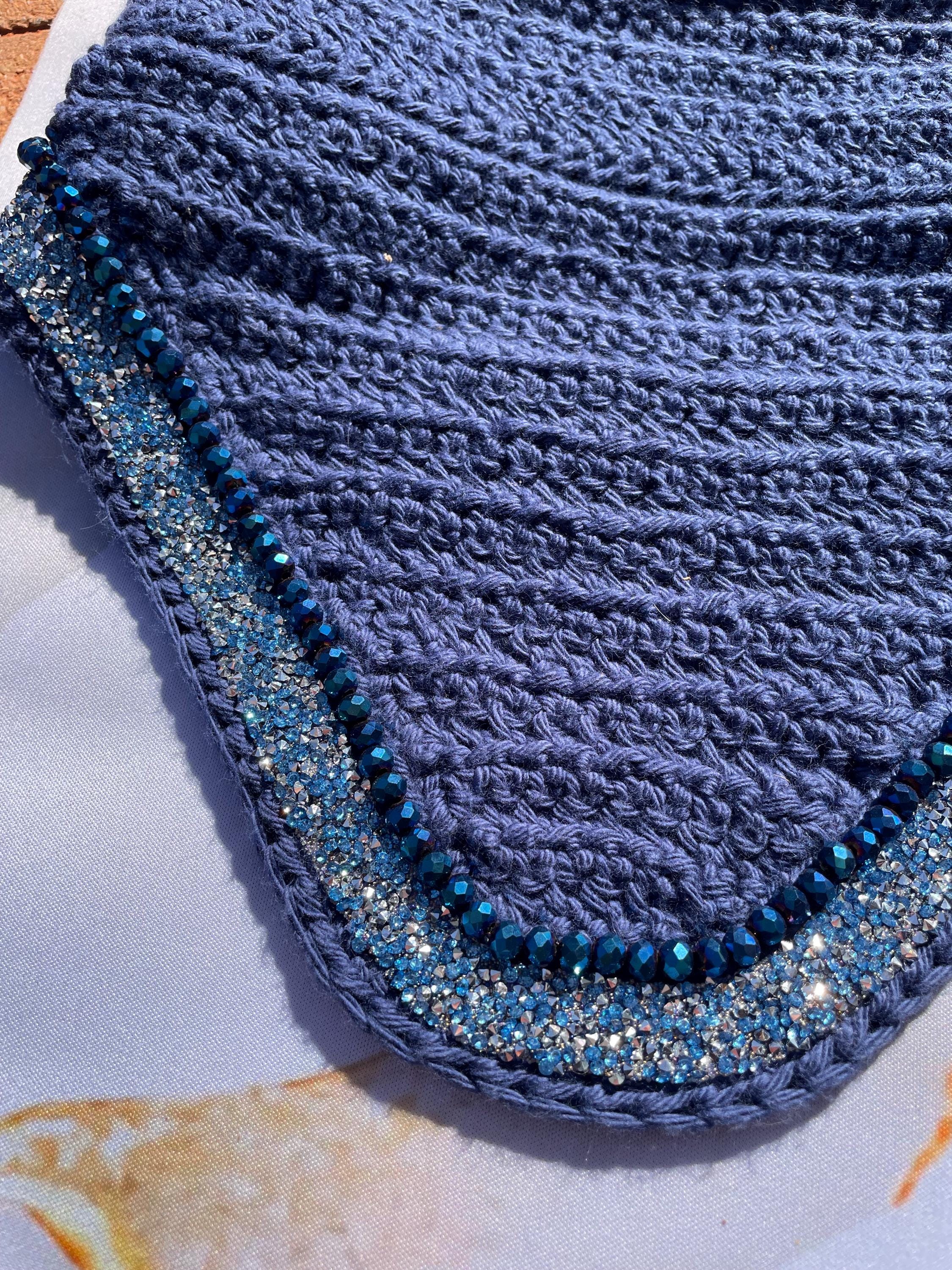 Horse Bonnet Navy & Blue Rhinestone Blue Crystal - Etsy