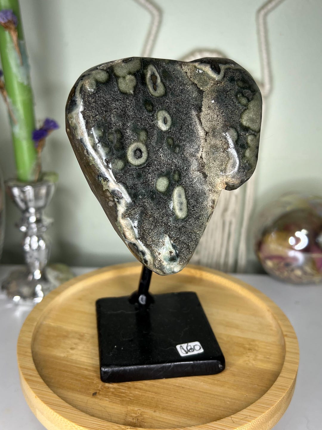Unique Green Amethyst on Stand - Etsy