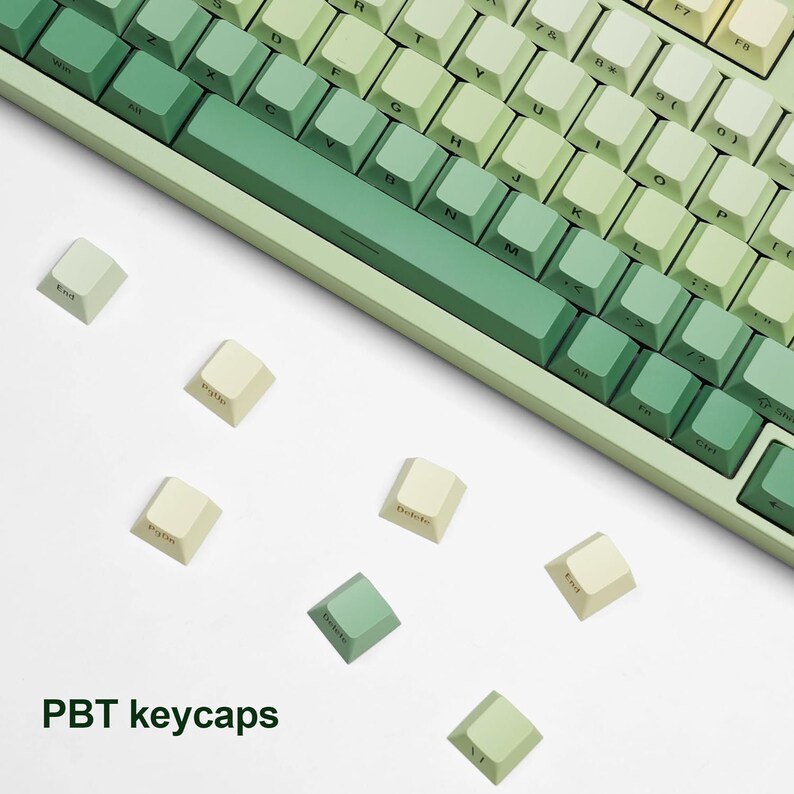 Keycaps,keycap 75 Percent,gradient Matcha Keycaps, Cherry Profile ...