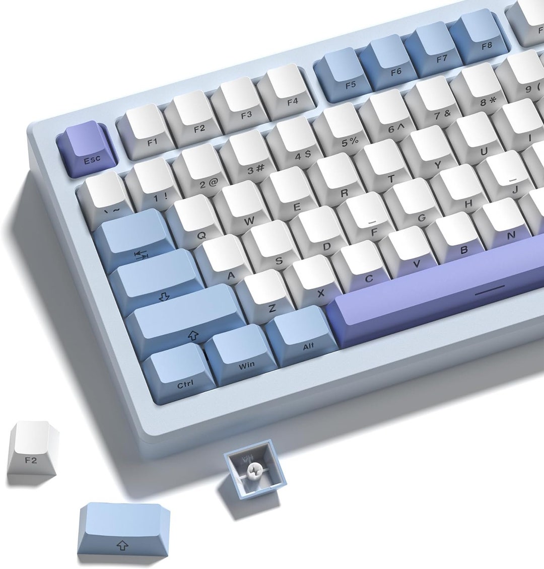 Keycaps,shine Through Keycap 75 Percent,rainy Keycaps, Cherry Profile ...