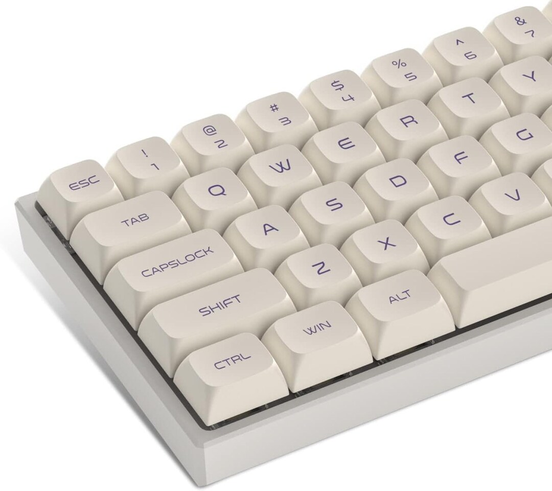 Milky White Keycap Set,134key Pbt Keycaps Dye-sublimation Xda Profile ...