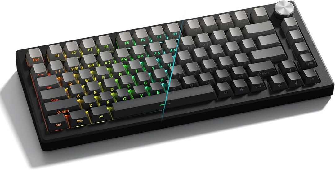 Keycap Set,gradient Grey Keycaps, Cherry Profile Custom Key Cap,136 Key ...