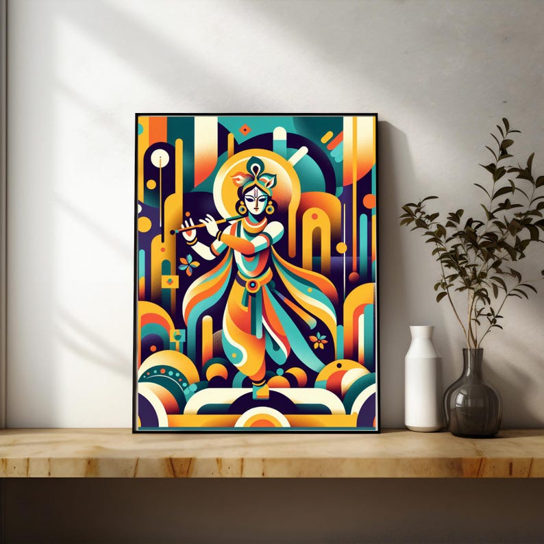 Krishna Abstract Art Prints for Home and Wall Decor - Etsy