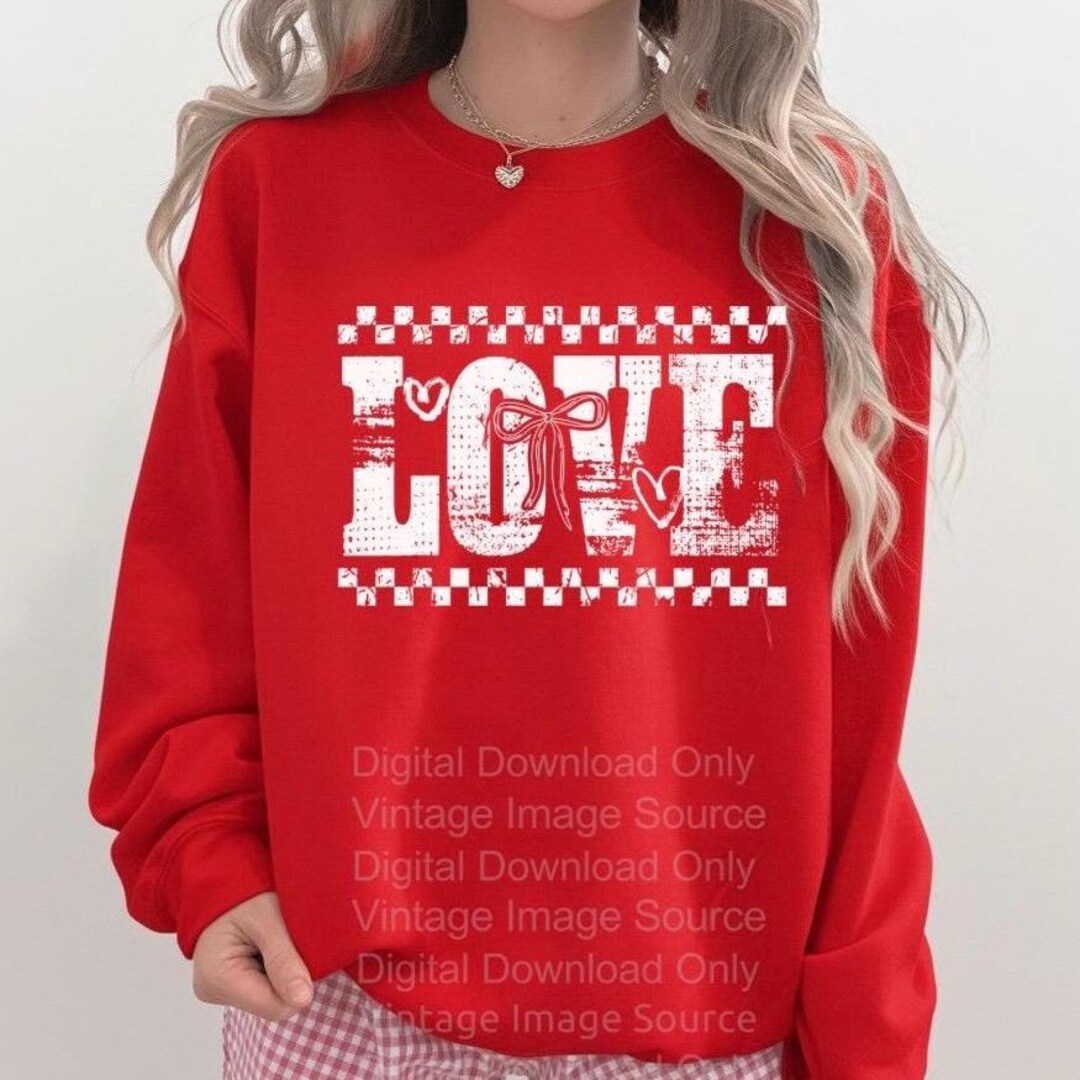 CHECKERED VALENTINE LOVE Png, Retro Love Png, Valentine Heart Png ...