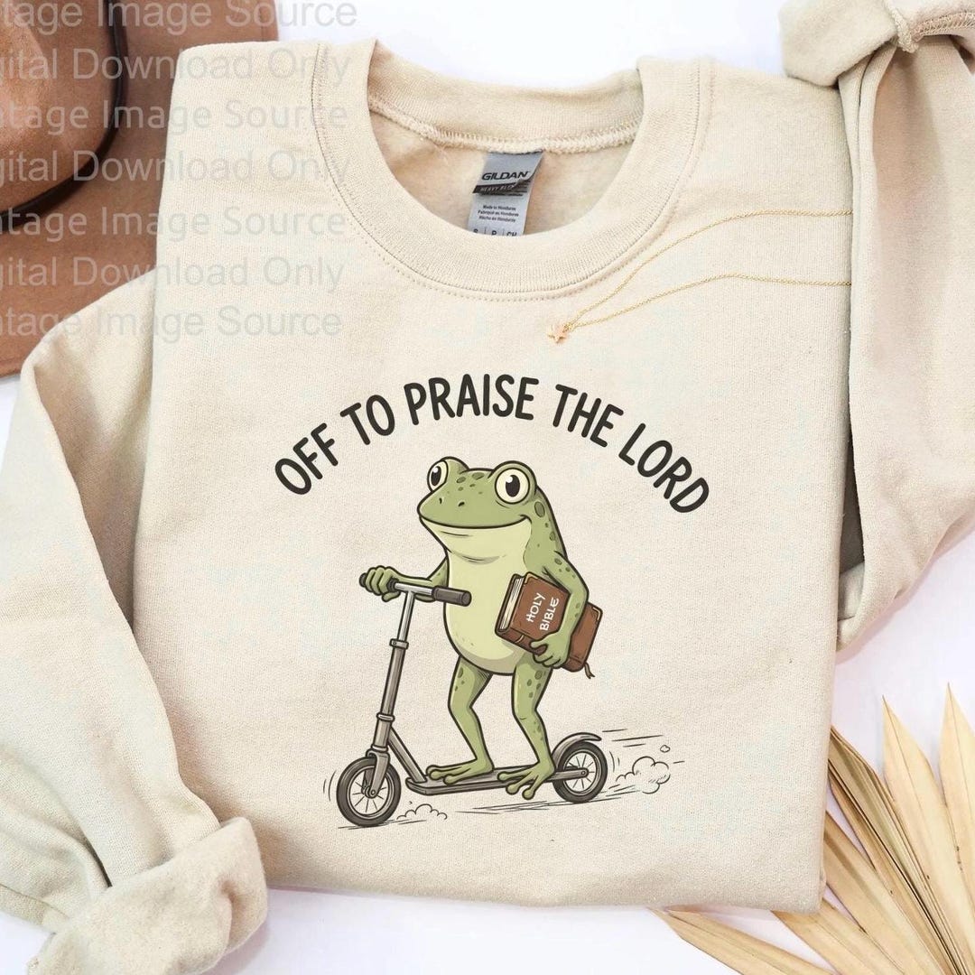 OFF TO PRAISE the Lord Frog Png, off to Praise the Lord Png, Christian ...