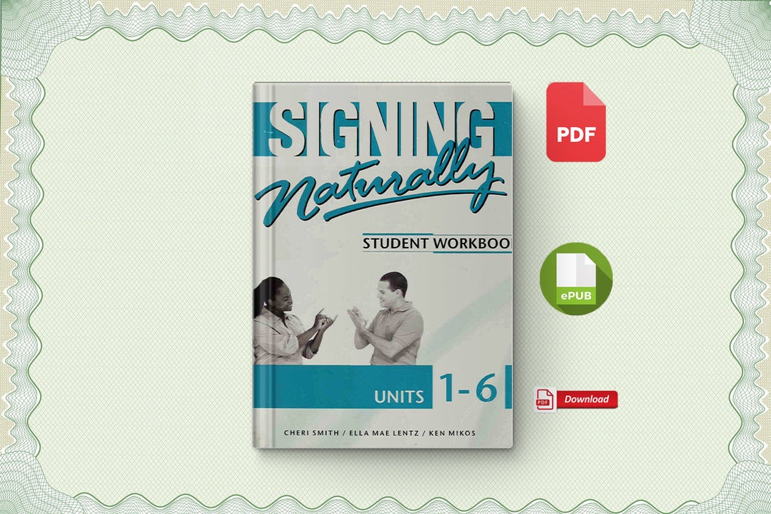 Signing Naturally: Student Workbook Units 1-6 (BOOK ONLY) - Etsy