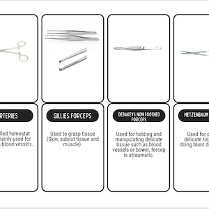Basic Surgical Instruments Flashcards PDF File - Etsy