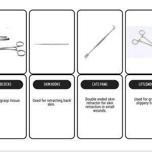 Basic Surgical Instruments Flashcards PDF File - Etsy