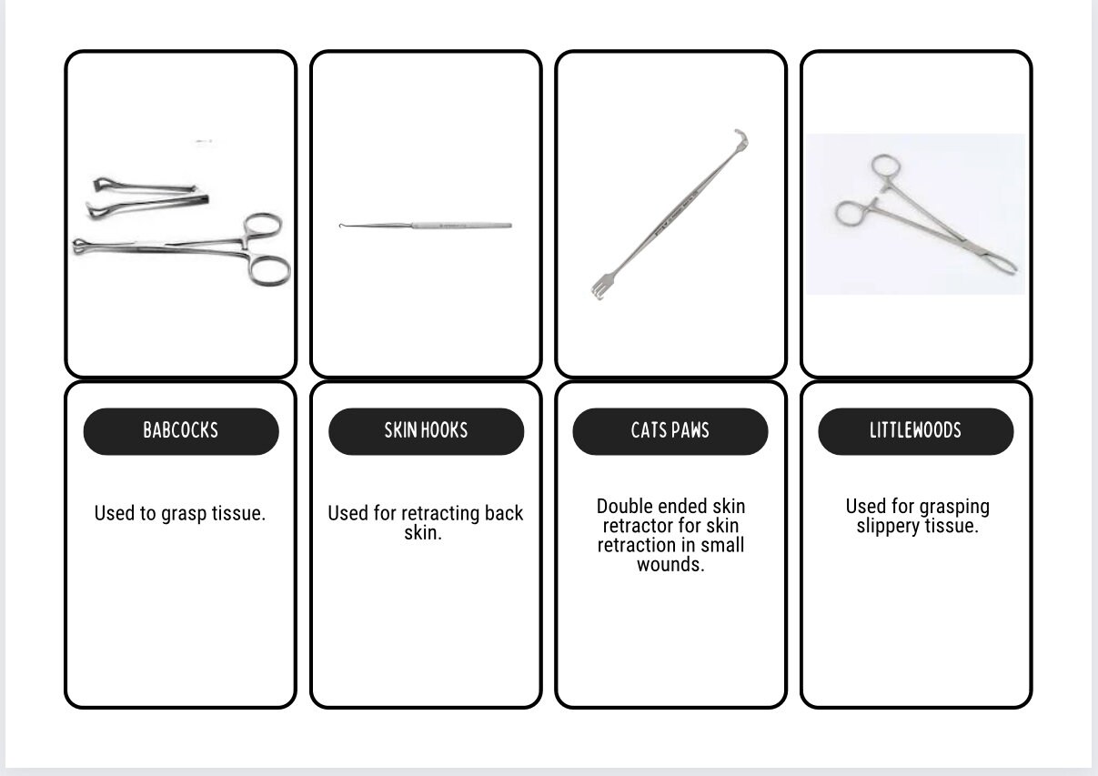 Basic Surgical Instruments Flashcards PDF File - Etsy
