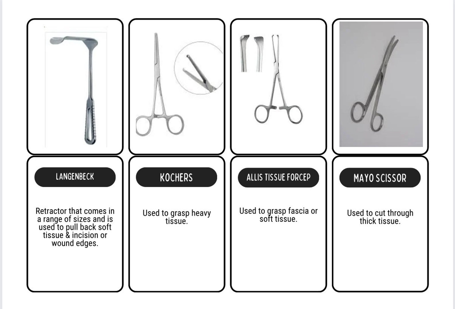Basic Surgical Instruments Flashcards PDF File - Etsy