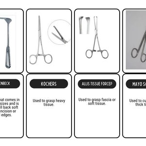 Basic Surgical Instruments Flashcards PDF File - Etsy