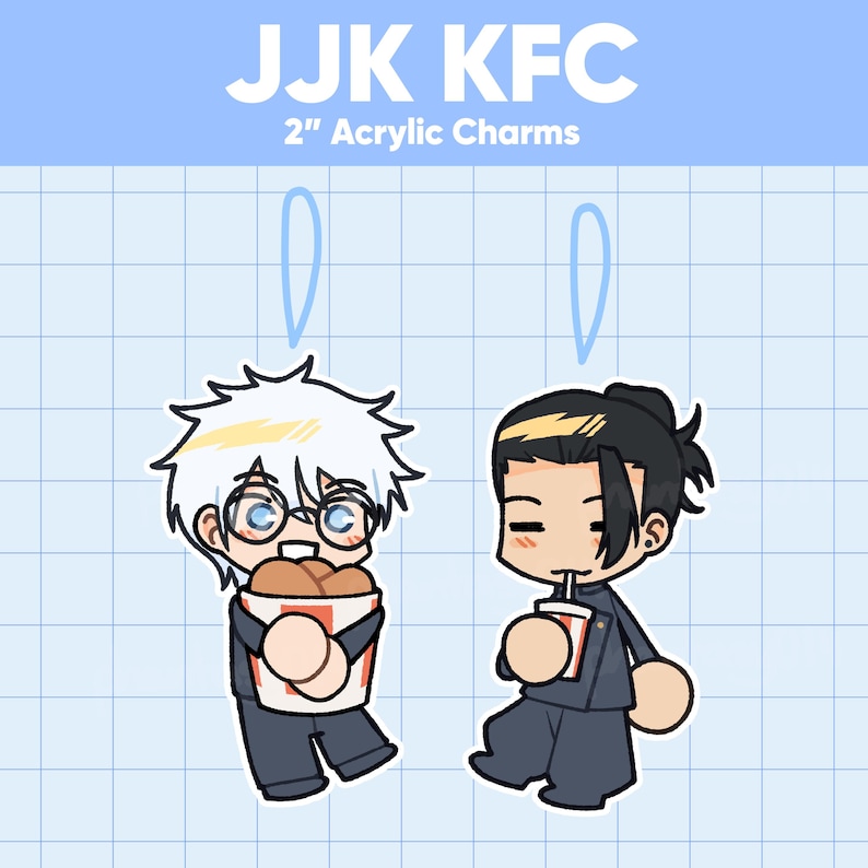 JJK KFC Acrylic Charms - Etsy