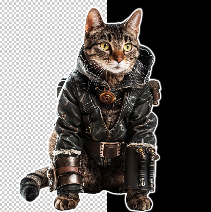 Fallout Cat Power Armor Cat Vault Cat Post Apocalyptic Cat Collection 2 ...