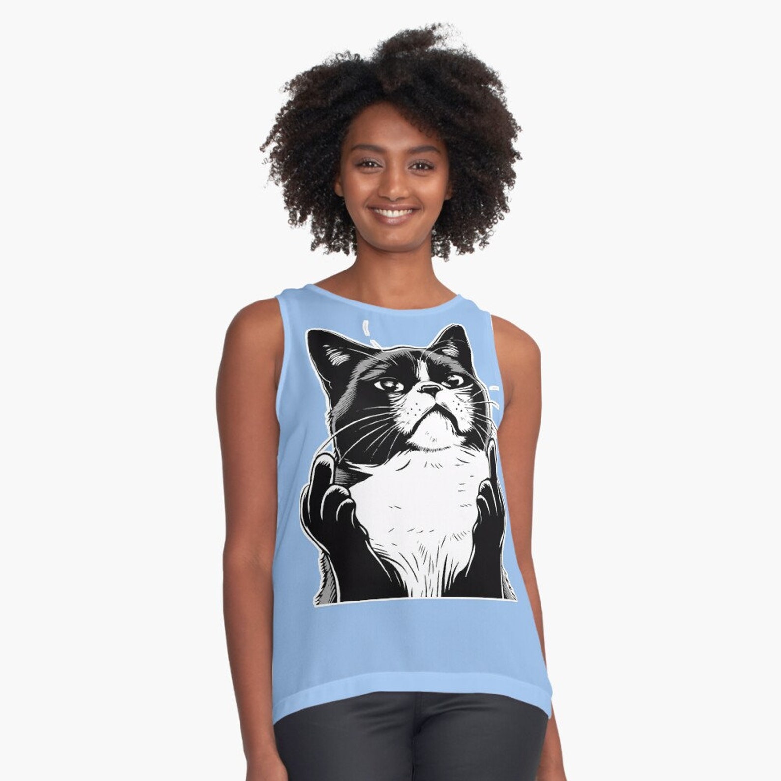 Middle Finger Cat Angry Cat Offensive Cat Clipart Sublimation Large ...