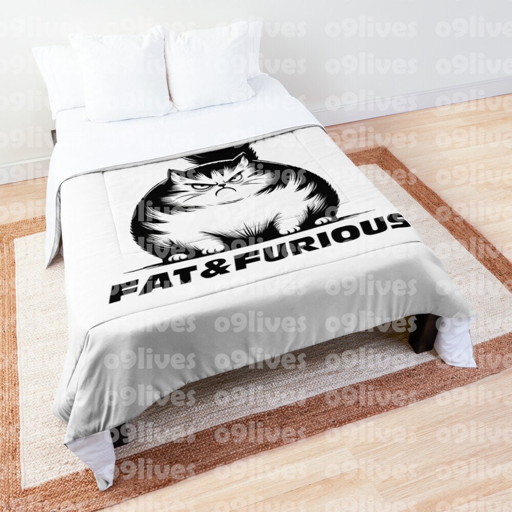 Funny Fat Cat the Fat and the Furious Chubby Cat Angry Cat Meme Digital ...