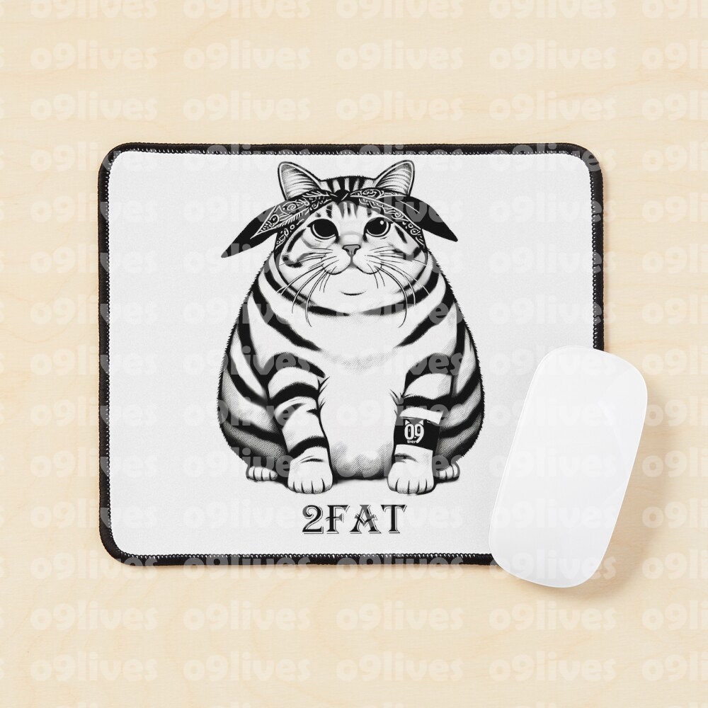 Funny Cat Meme Comic Chubby Gangsta 2pac Tupac Illustration Hilarious ...