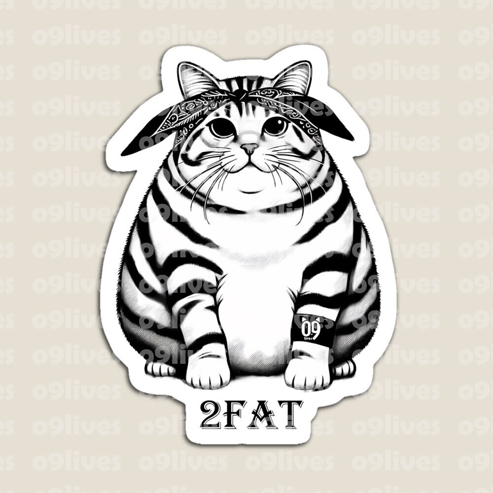 Funny Cat Meme Comic Chubby Gangsta 2pac Tupac Illustration Hilarious ...