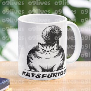 Funny Fat Cat the Fat and the Furious Chubby Cat Angry Cat Meme Digital ...