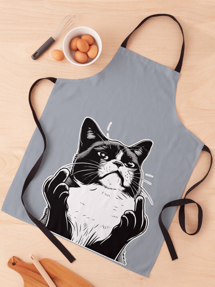 Middle Finger Cat Angry Cat Offensive Cat Clipart Sublimation Large ...