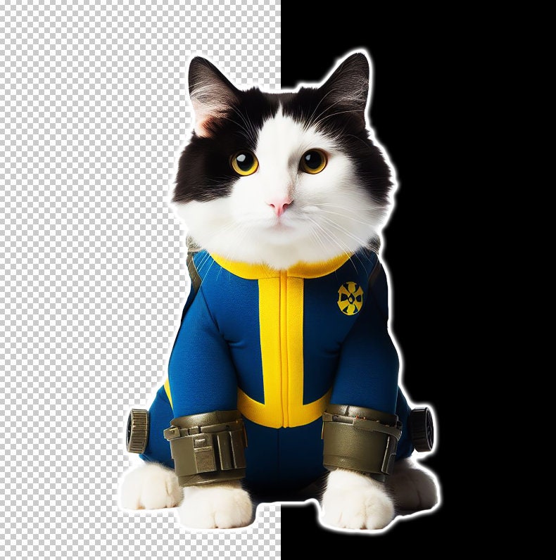 Fallout Cat Power Armor Cat Vault Cat Post Apocalyptic Cat Collection 2 ...