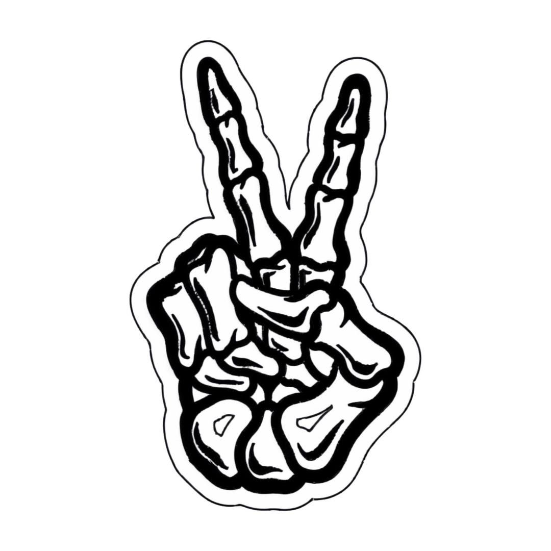 Skeleton Hand Peace Sign Sticker - Etsy