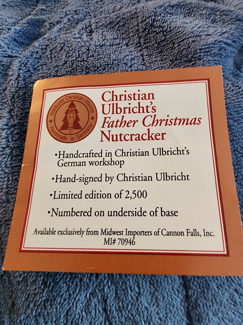 Handsigned Christian Ulbritch's Father Christmas Nutcracker. - Etsy